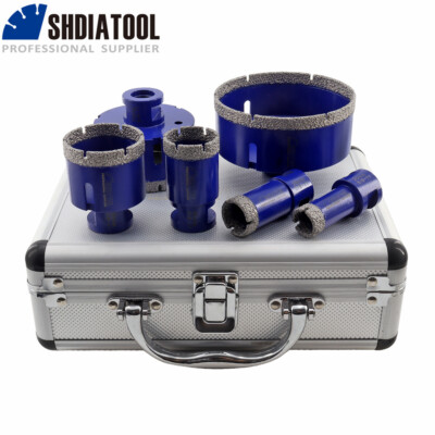 6pcs 20/25/35/50/75/100mm Diamond Drilling Core Bits Hole Saw for Angle ...
