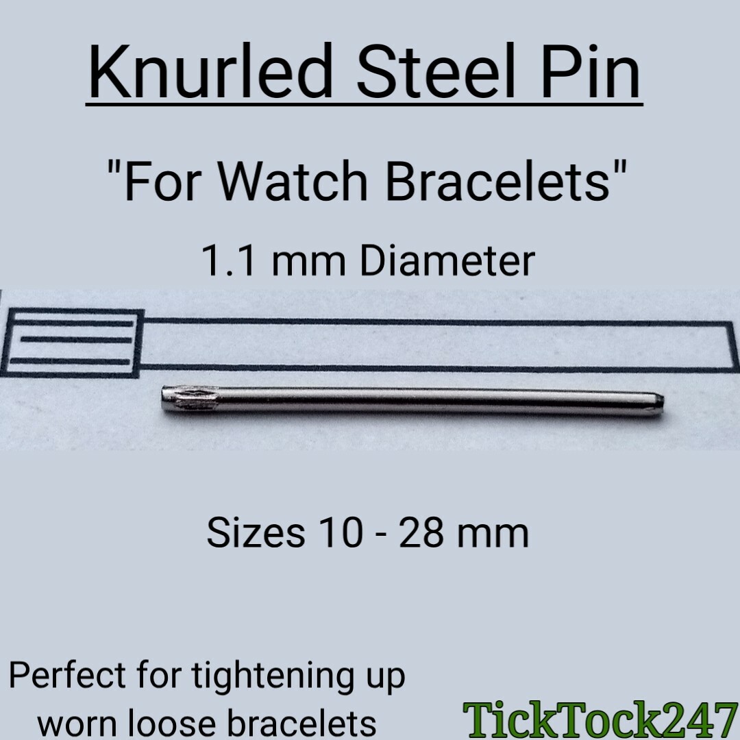 Knurled stainless steel watch bracelet pin "1.1 mm Diameter" | eBay UK
