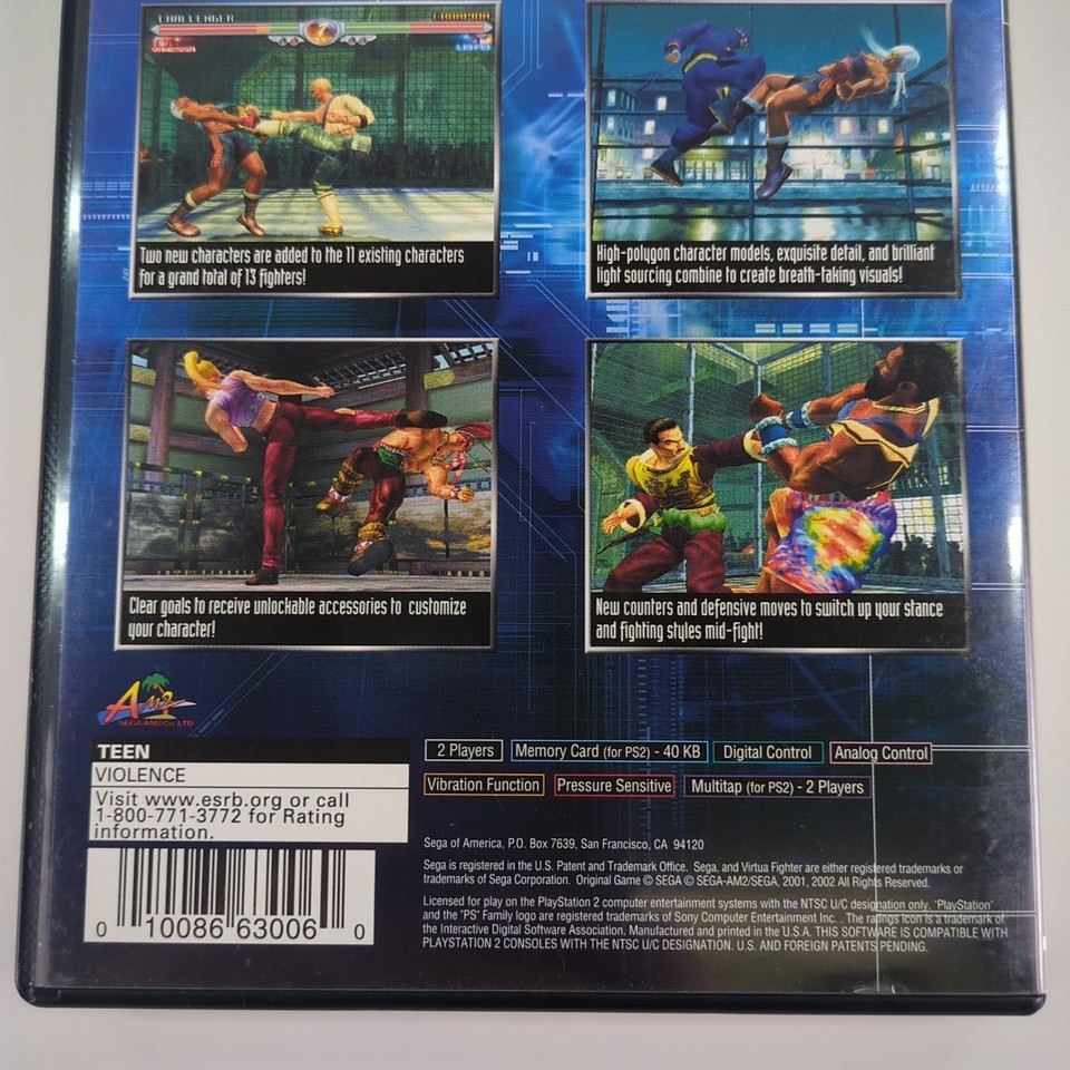 PS2 Virtua Fighter 4 Sony PS2 PlayStation 2 Complete CIB Black Label ...