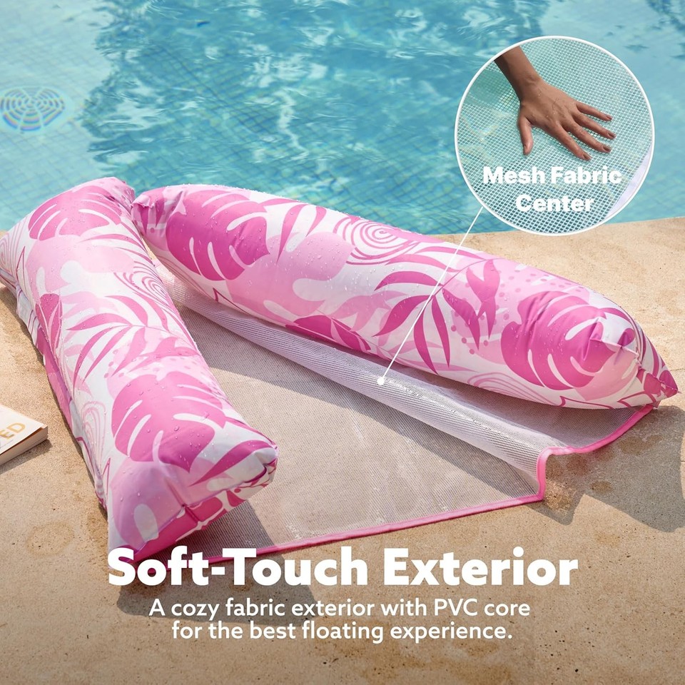 Sloosh Hammock Pool Floats Adults, 4-in-1 Multi-Purpose Inflatable Pool ...