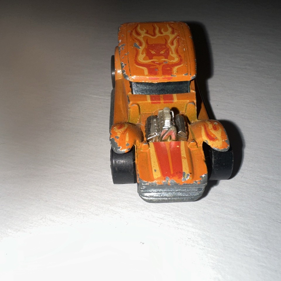 Vintage 1969 Hot Wheels Redline Prowler Orange Demon w/ Flames Hong ...