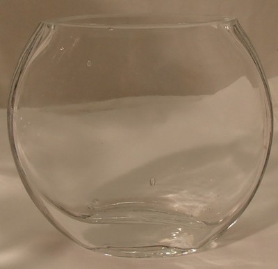 Skinny Clear Glass Small Fish Bowl-Style Flower Vase 3.5" tall | eBay