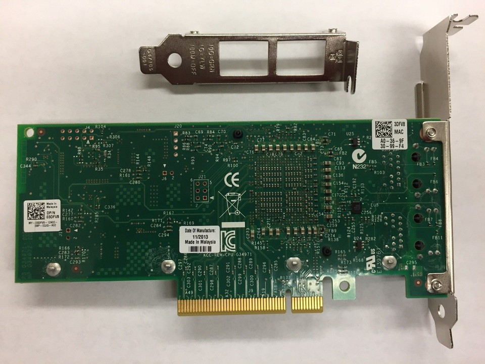 Intel/Dell X540-T2 Genuine CONVERGED DUAL PORT NETWORK ADAPTER K7H46 ...
