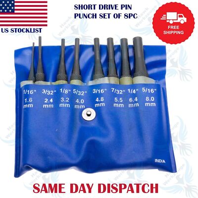 New 8 Pieces Drive Pin short Punches Set Hardened And Ground | eBay ...