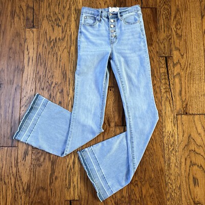 Altar'd State Jeans Womens 28 Juniors 7 Blue Flare Button Fly Light ...