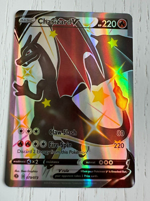 Black and Silver Charizard V HP220 Pokemon Card | eBay