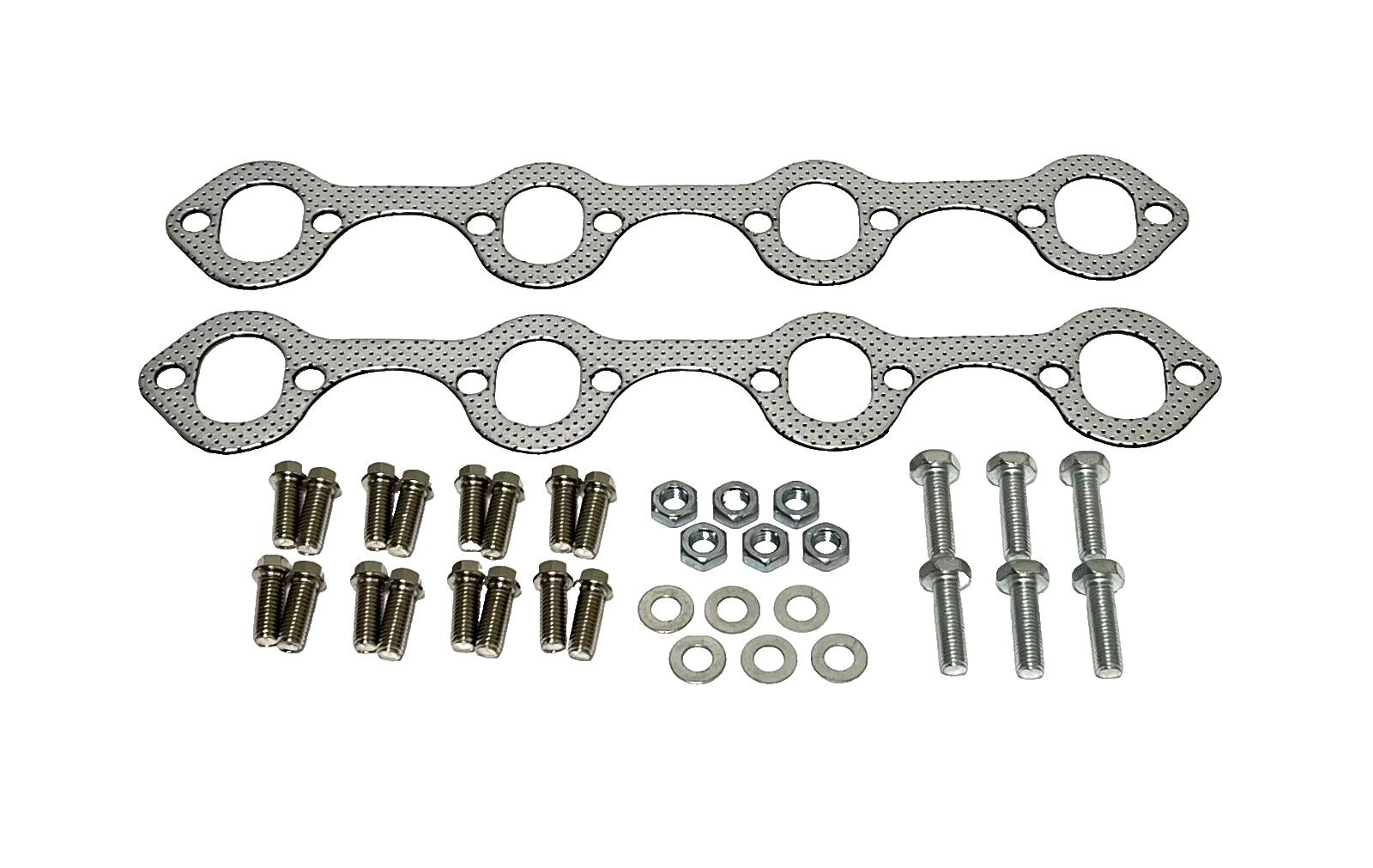 Ford 289 302 351W Exhaust Manifold Header Gasket + Bolt Set Small Block ...