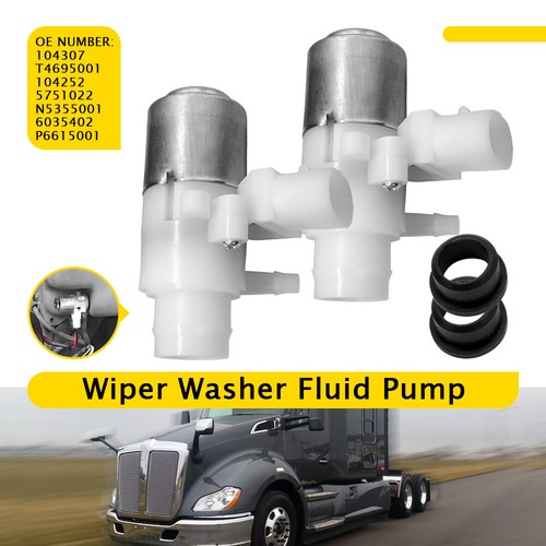 New Windshield Washer Wiper Fluid Pump 104307 For Peterbilt & Kenworth ...