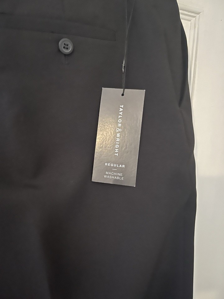 Matalan Men’s Black Trousers 32 Inch Waist 31 Inch Leg. New with Tags ...