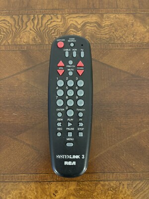 RCA SystemLink 3 Device Universal Remote RCU 300TD TV, VCR or cable | eBay