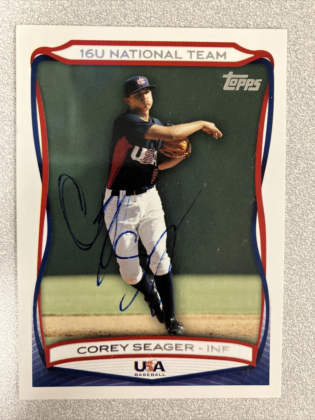 COREY SEAGER 2010 TOPPS 16U USA Signed IP Auto Rangers | eBay