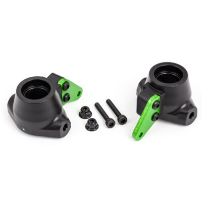 Traxxas 9637G Aluminum Left & Right Steering Blocks Arms Green : Sledge ...