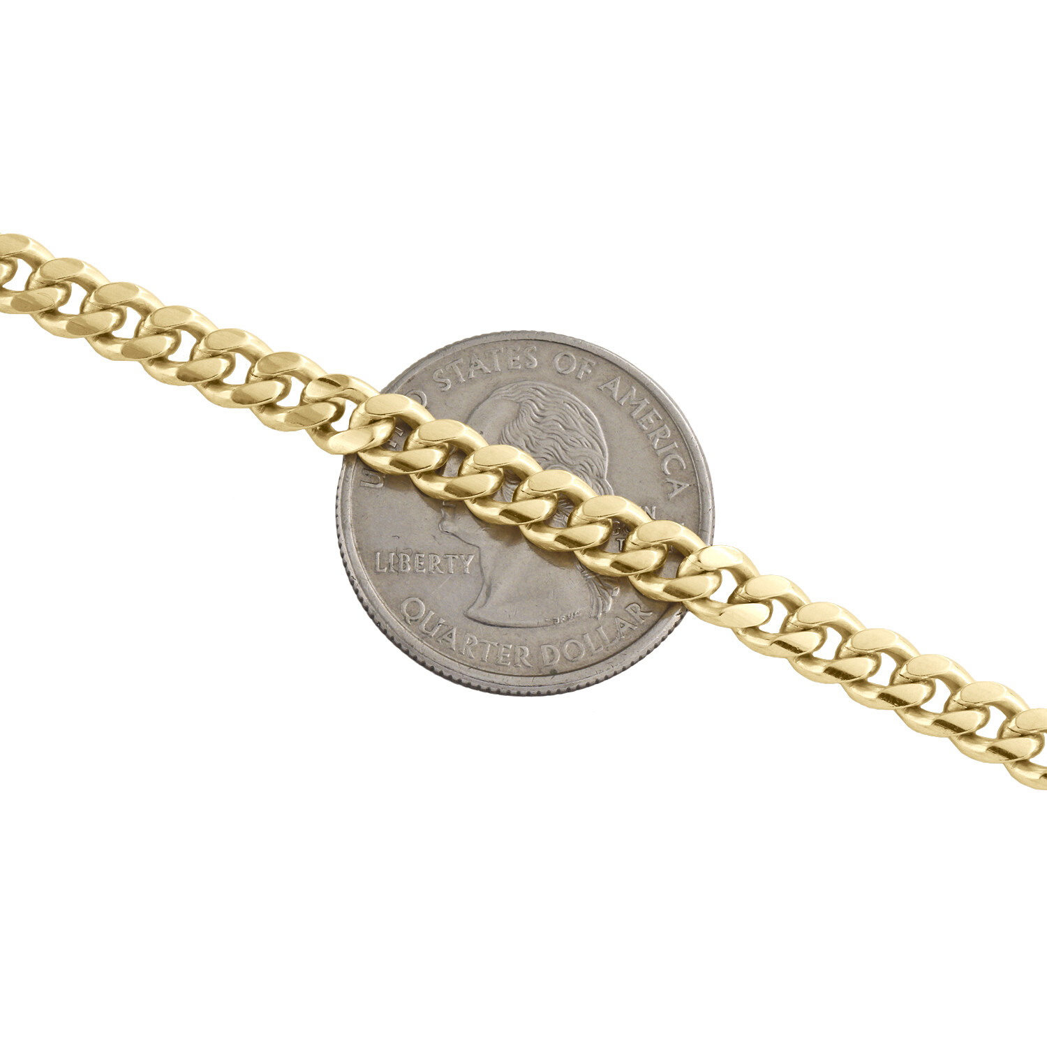 10K Yellow Gold 5mm Solid Miami Cuban Link Chain Box Clasp Necklace 20 ...