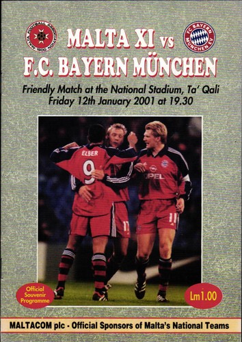 12.01.2001 Malta - FC Bayern Monaco, Giovanne Elber + Stefan Effenberg ...