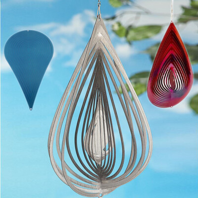 Teardrop Wind Spinner Multi Color Reflective Twister Garden Ornament ...