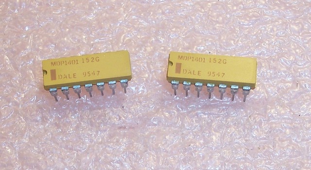 QTY (25) MDP1401-152G DALE 14 PIN DIP 1.5K Ohm 2 BUSSED RESISTOR ...