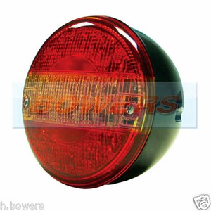 12V 24V LED REAR ROUND HAMBURGER CHEESEBURGER LAMP LIGHT FLAT BED TRUCK ...