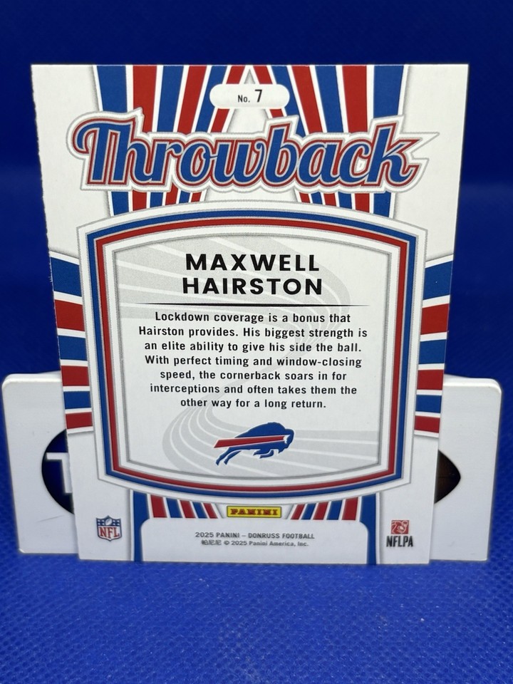 2025 Panini Donruss Maxwell Hairston Throwback Rated Rookie #7 Buffalo ...