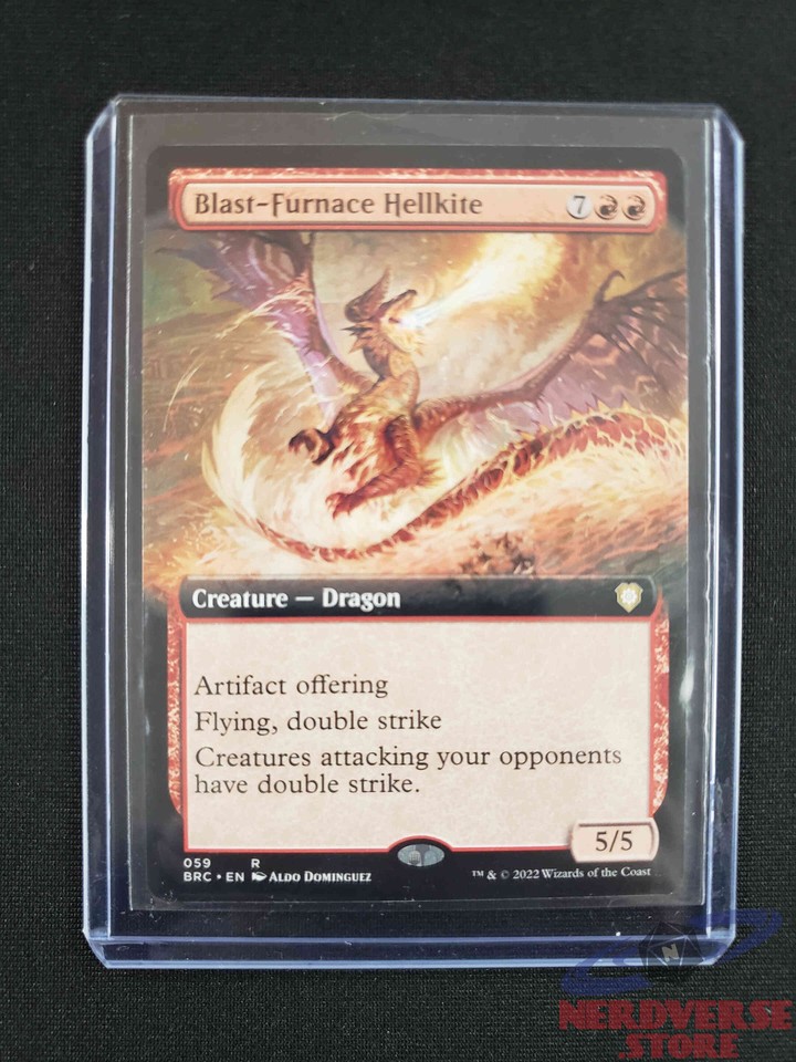 Blast-Furnace Hellkite # 59 Extended Art MtG Brother's War Commander ...