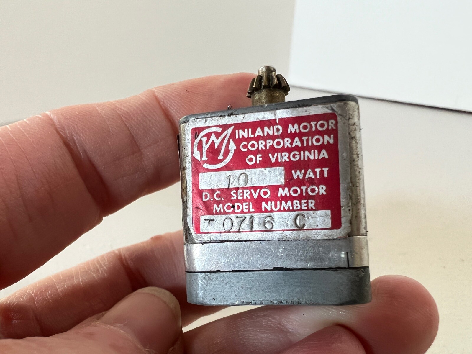 INLAND MOTOR Corporation of VIrginia 10 Watt DC Servo Motor 0716 C USA ...