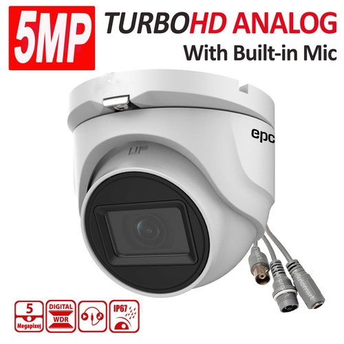 5MP Audio HD Analog Dome Camera with Built-in Microphone 2.8mm IR 30m D ...
