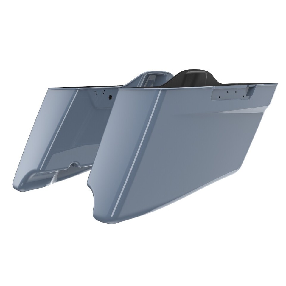 Gunship Gray CVO Tapered Stretched Extended Saddlebag Fits 14+ Harley ...