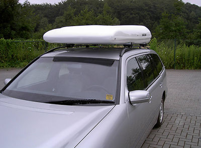 Flache Exklusive Grosse Breite Premium Dachbox aus GFK ALB 800 silber ...