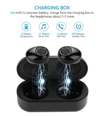 Bluetooth TWS Headset Wireless Sport Stereo Headphones Earphone Earbuds ...