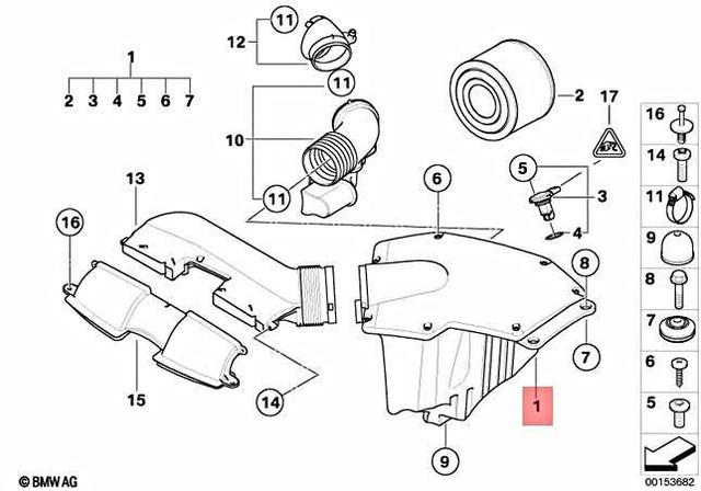 Genuine BMW X1 E81 E82 E84 E87 E88 E90 E91 E92 E93 125i Intake assy ...