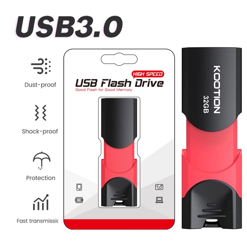 32GB 10 Pack Retractable USB 3.0 Flash Drive High Speed Memory Stick ...