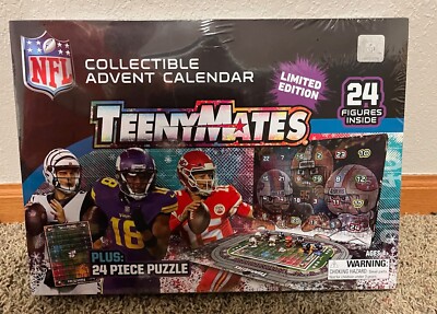 NEW 2024 NFL TEENYMATES Advent Calendar 24 Figures Color Rush LIMITED ...