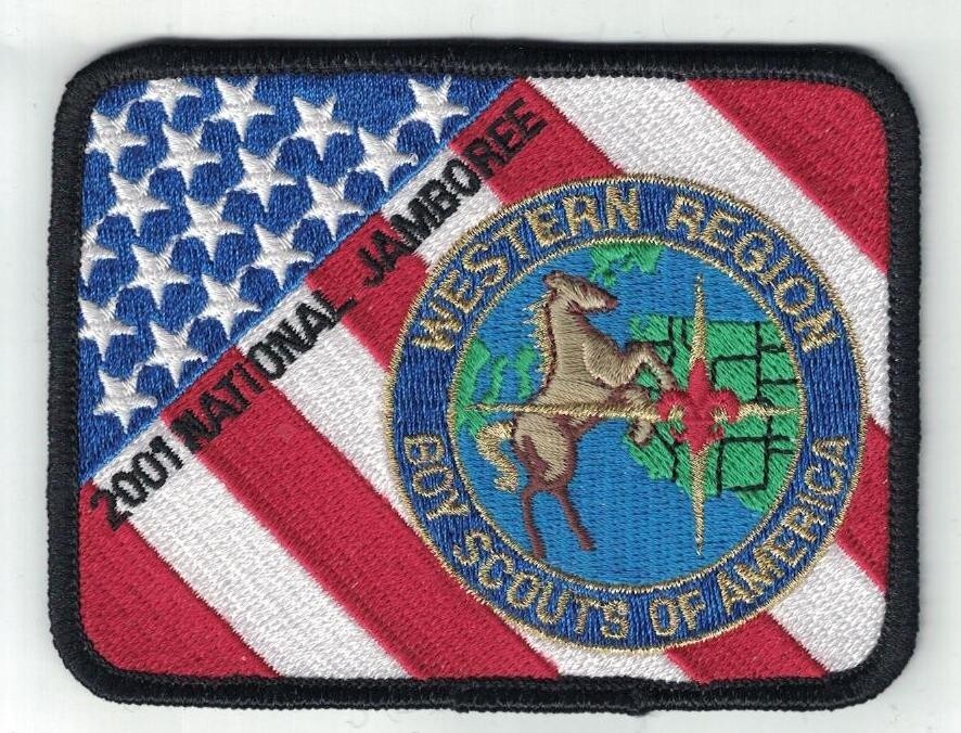 BSA 2001 National Scout Jamboree Western Region patch black border ...