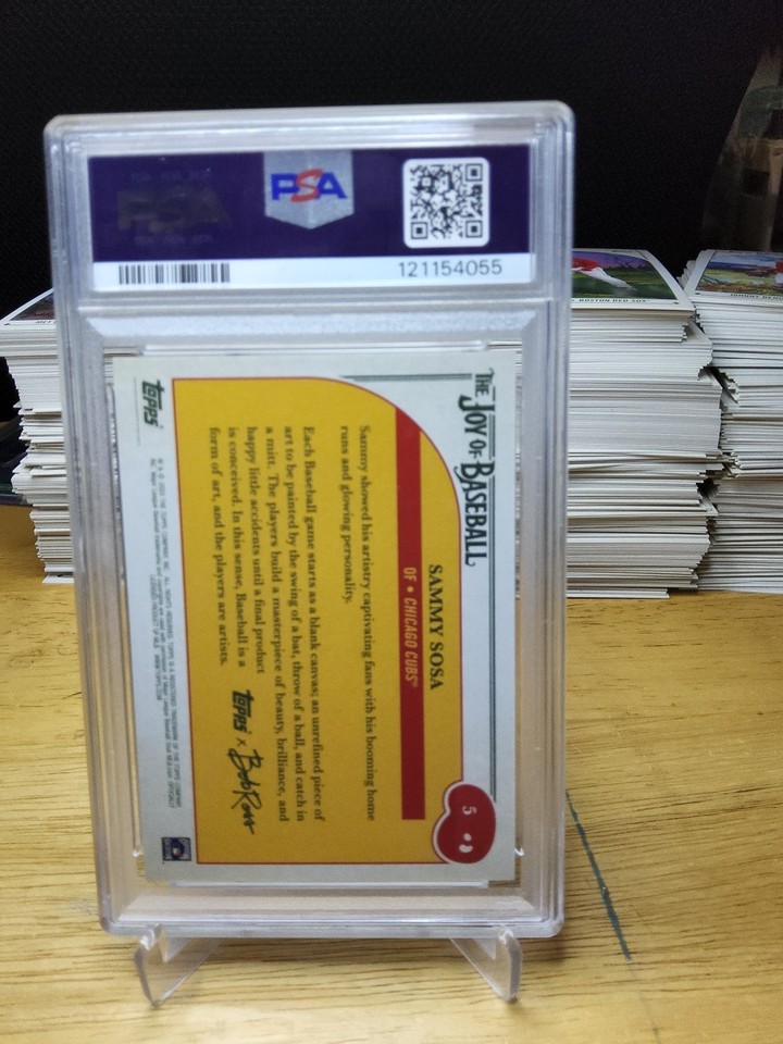 Sammy Sosa 2023 Topps x Bob Ross The Joy of Baseball Titanium White /35 ...