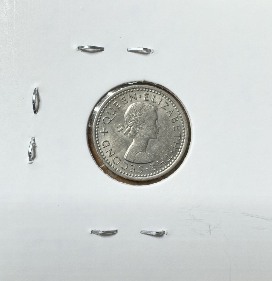 🟦1956 NEW ZEALAND THREEPENCE NZ 3P🟦COIN KING GEORGE VI LONDON ENGLAND # ...