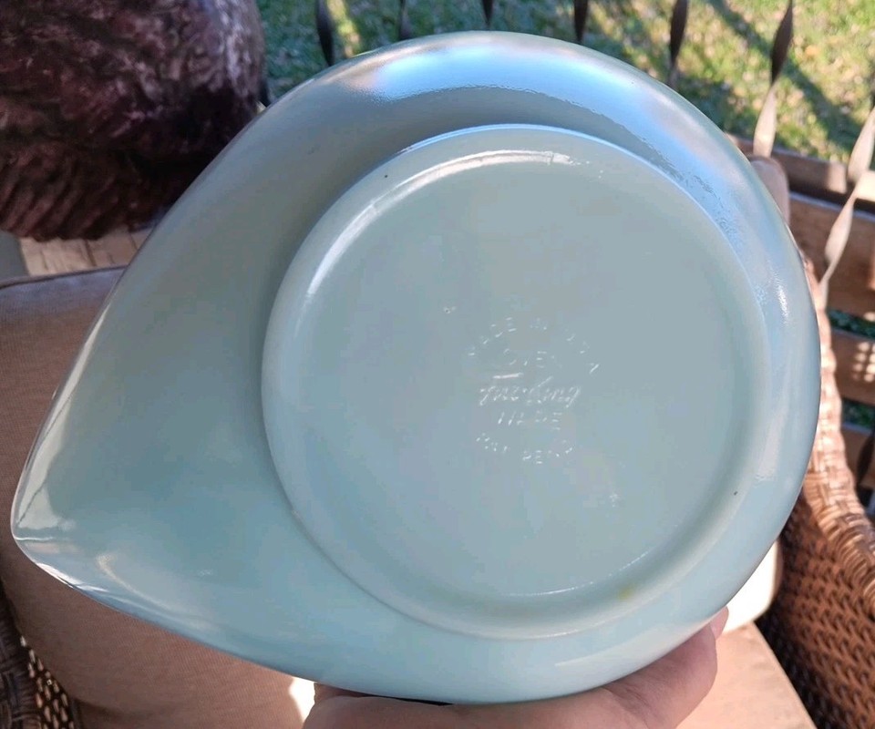 Vintage Fire-King Glass Robin Egg Blue Teardrop 9.25" W Mixing Bowl ...