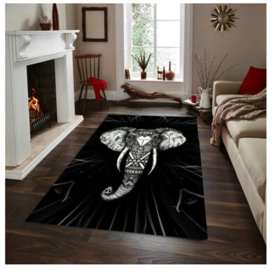 Tribal Elephant Rug 80 x 160cm Elephant Carpet | eBay Australia