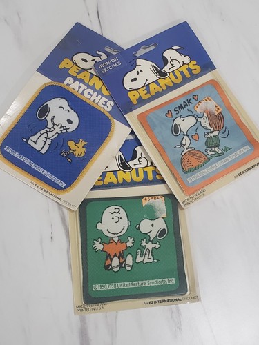 PEANUTS Vintage Iron On Patches NOS 1970s Snoopy Charlie Hard To Find ...