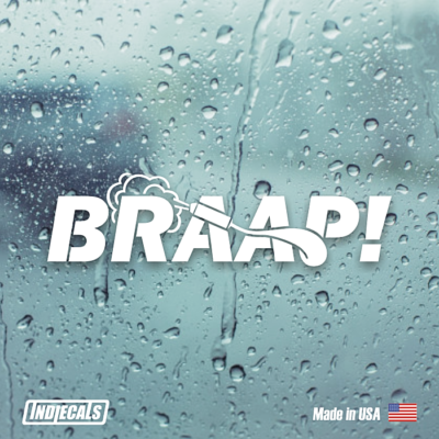 BRAP! Vinyl Decal/Sticker 8.25 in Long in Die Cut White More Colors! | eBay