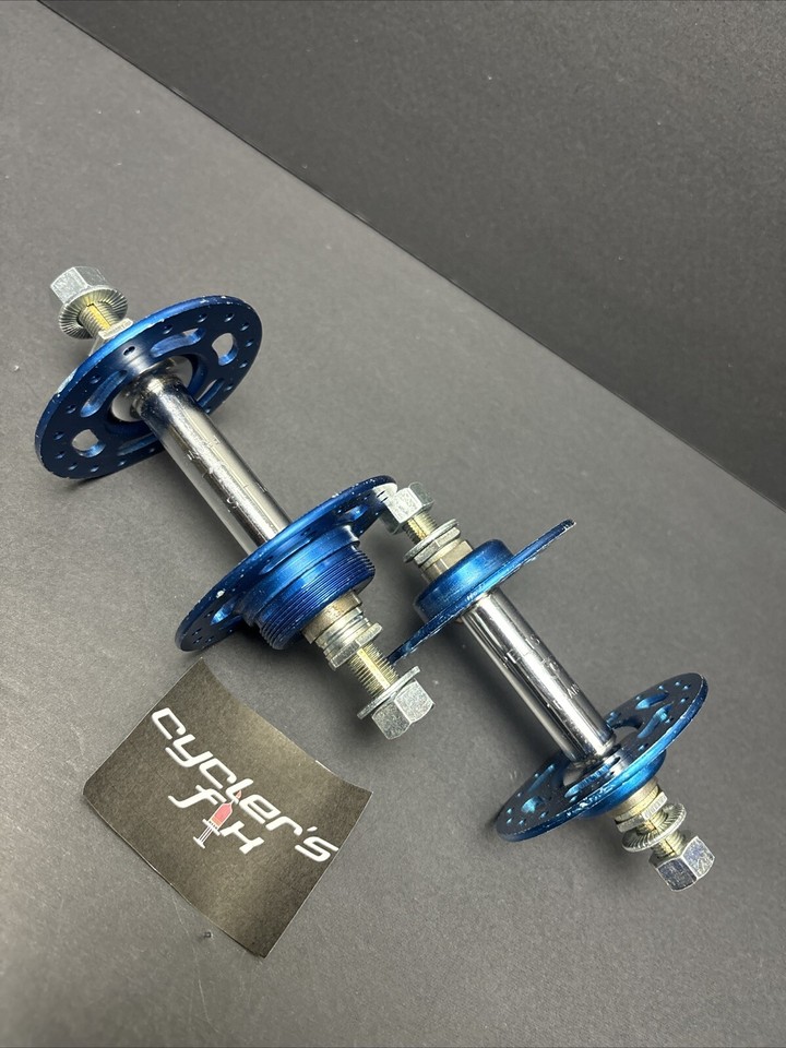 NOS Pelissier 36H High Flange Chrome Anodized Freewheel Bmx Track Hub Set Campy | eBay