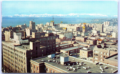Postcard Washington Seattle Aerial View of Metro Area c.1950's PST 1957 ...