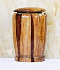 Wooden Cremation Urn Handmade Funeral Jar for Pets | Large Keepsake ...