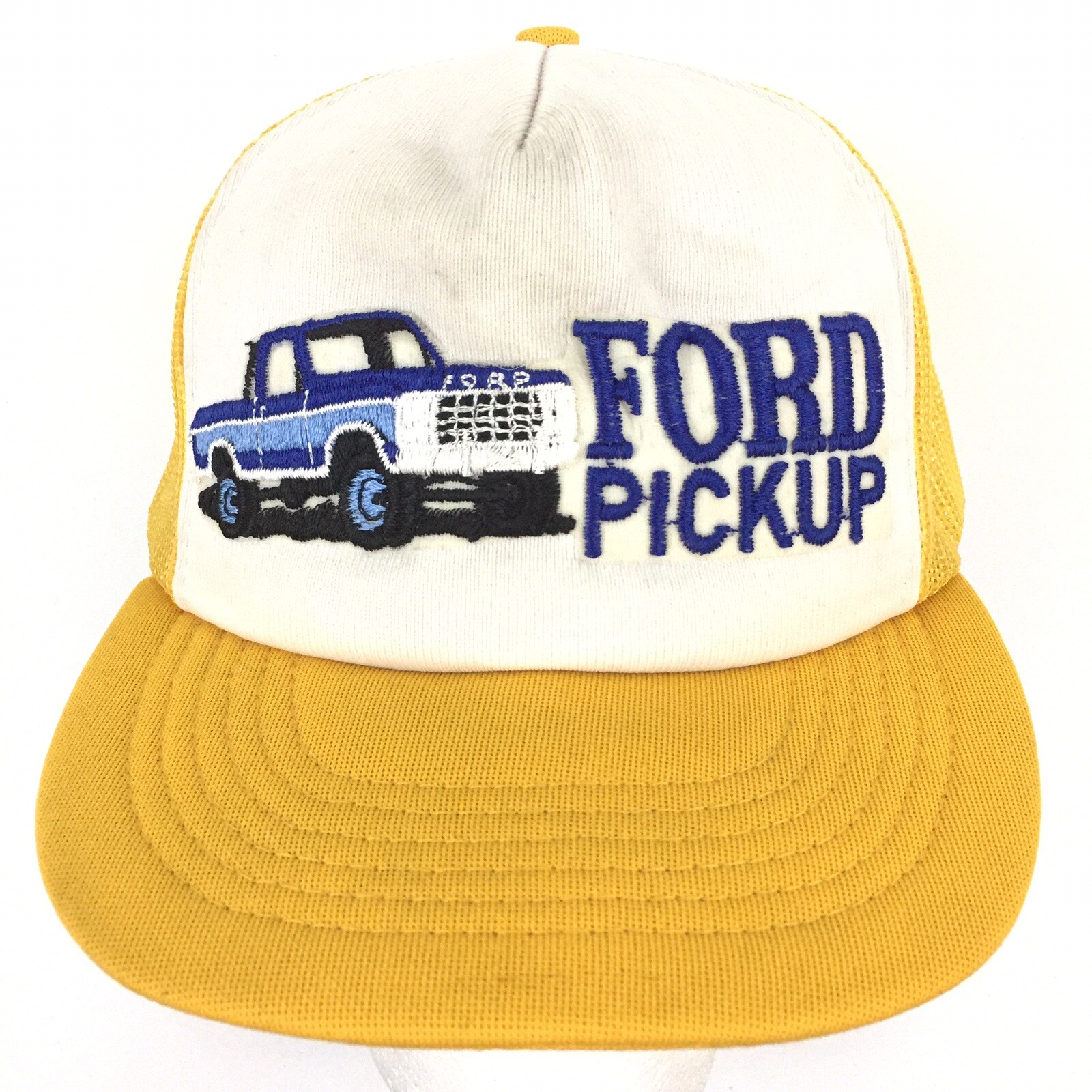 Vtg 80s Ford Pickup Truck Cap 4X4 Off Road Block Logo Foam Snapback ...