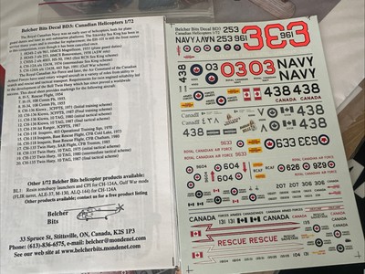 Belcher Bits Decal For CH-124A 1:72 Scale | eBay