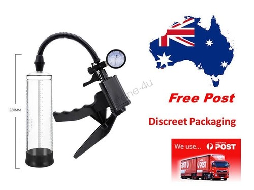 High Vacuum Premium Grade Pistol Grip Penis Pump With Gauge Graduated ...