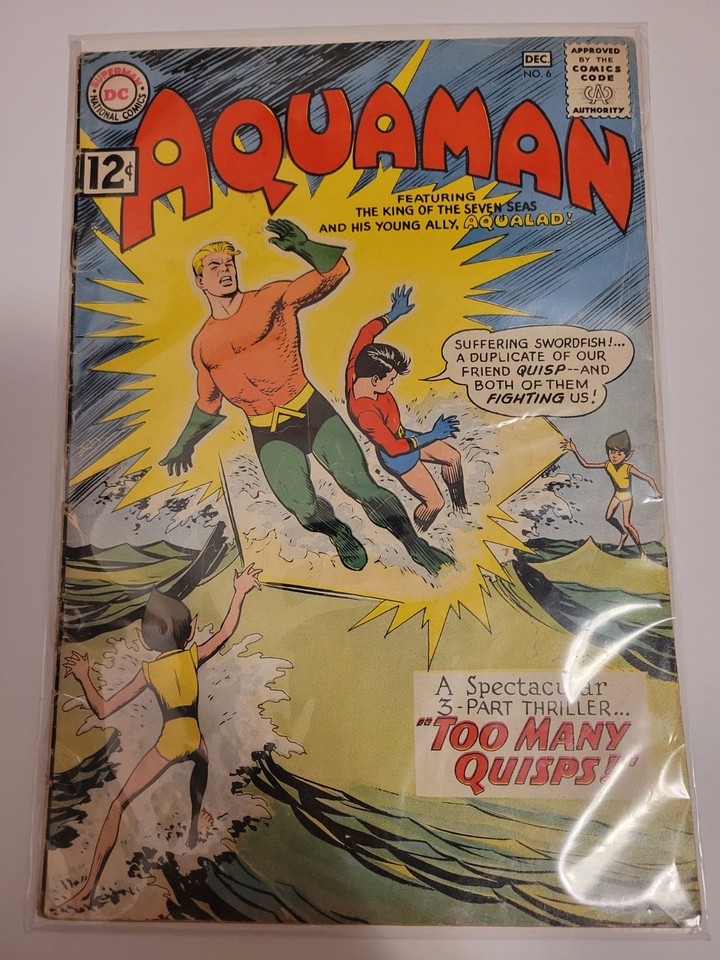 Original DC Comics Aquaman #6 Comic Book. First Appearance Quisp | eBay