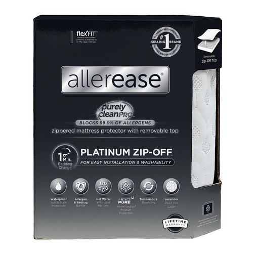 AllerEase Platinum Zip-Off Top Mattress Protector, King | eBay