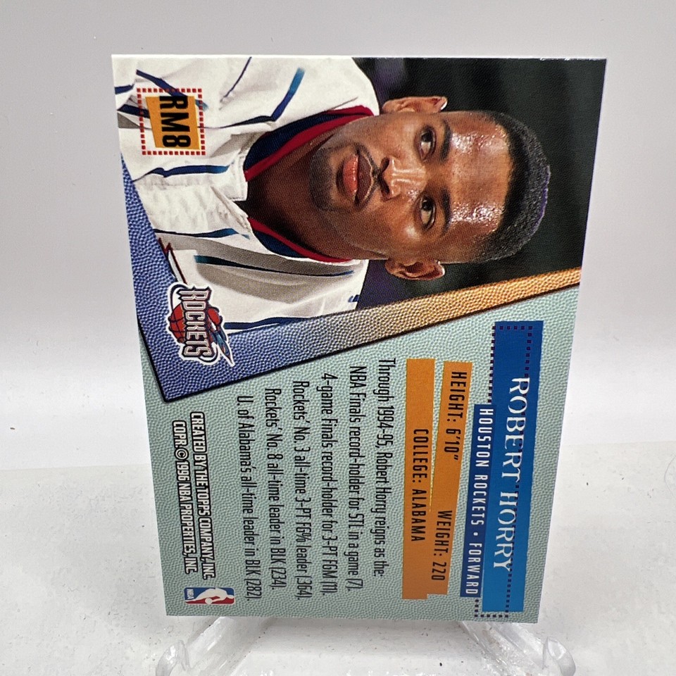 Robert Horry #RM8 rockets Reign Man - 1995-96 Topps Stadium Club ...