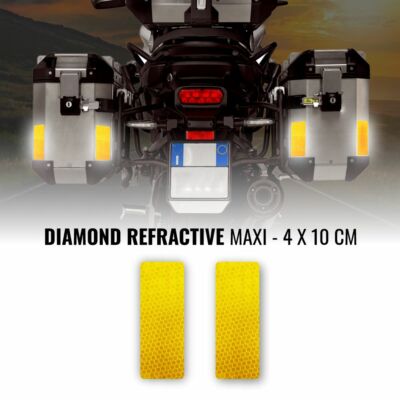 Stickers Reflective for Trunks Bags Motorcycle Yellow 2 Pcs | eBay