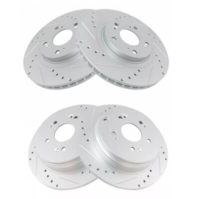 TRQ Front & Rear Brake Performance Rotor Kit Set for 05-06 Honda CR-V ...
