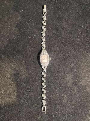 50s Art Deco Harvel Diamond Platinum Ladies Watch | eBay